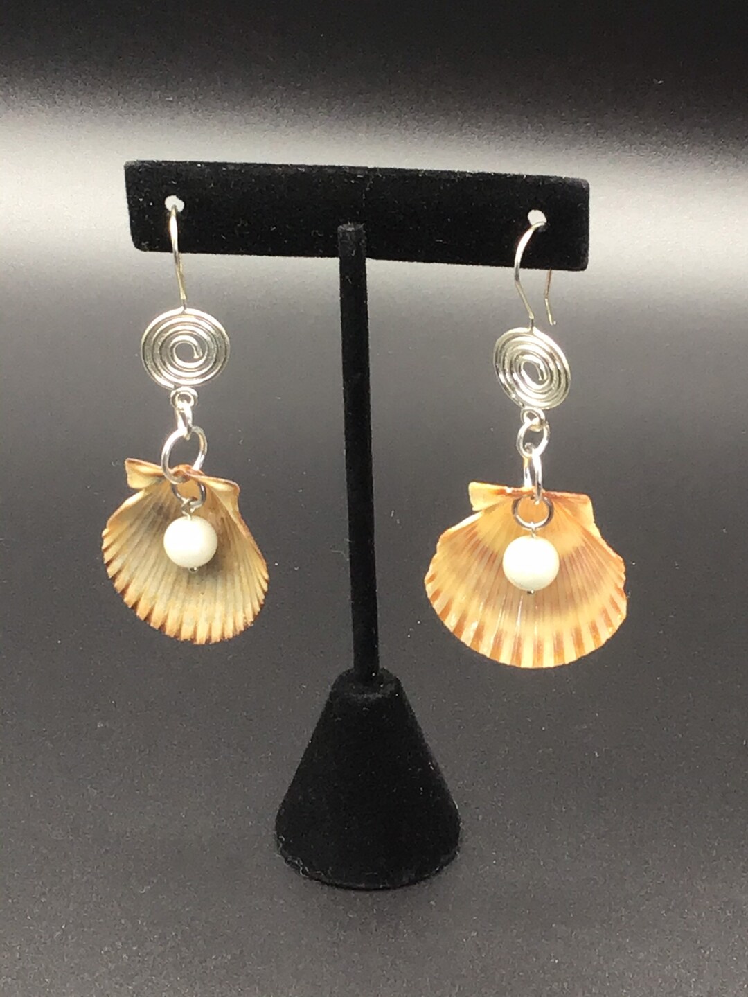 Scallop Shell Earrings - Etsy