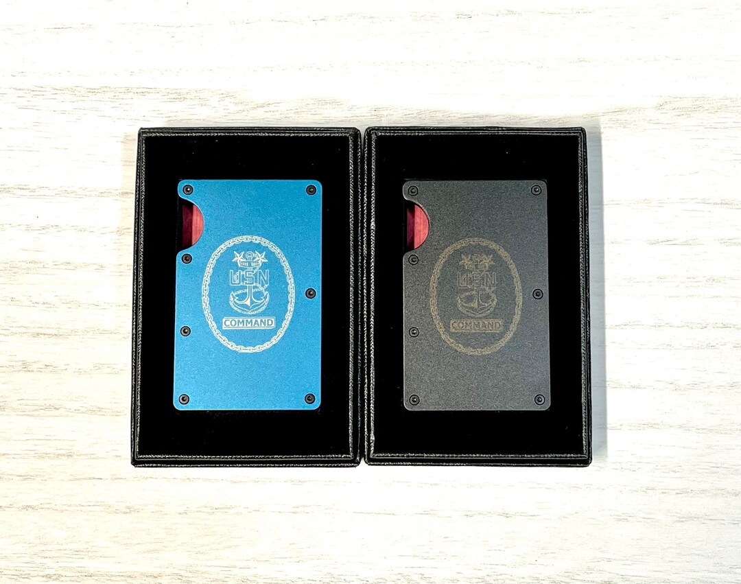 Navy Command Master Chief Anchor Metal Wallet - Etsy