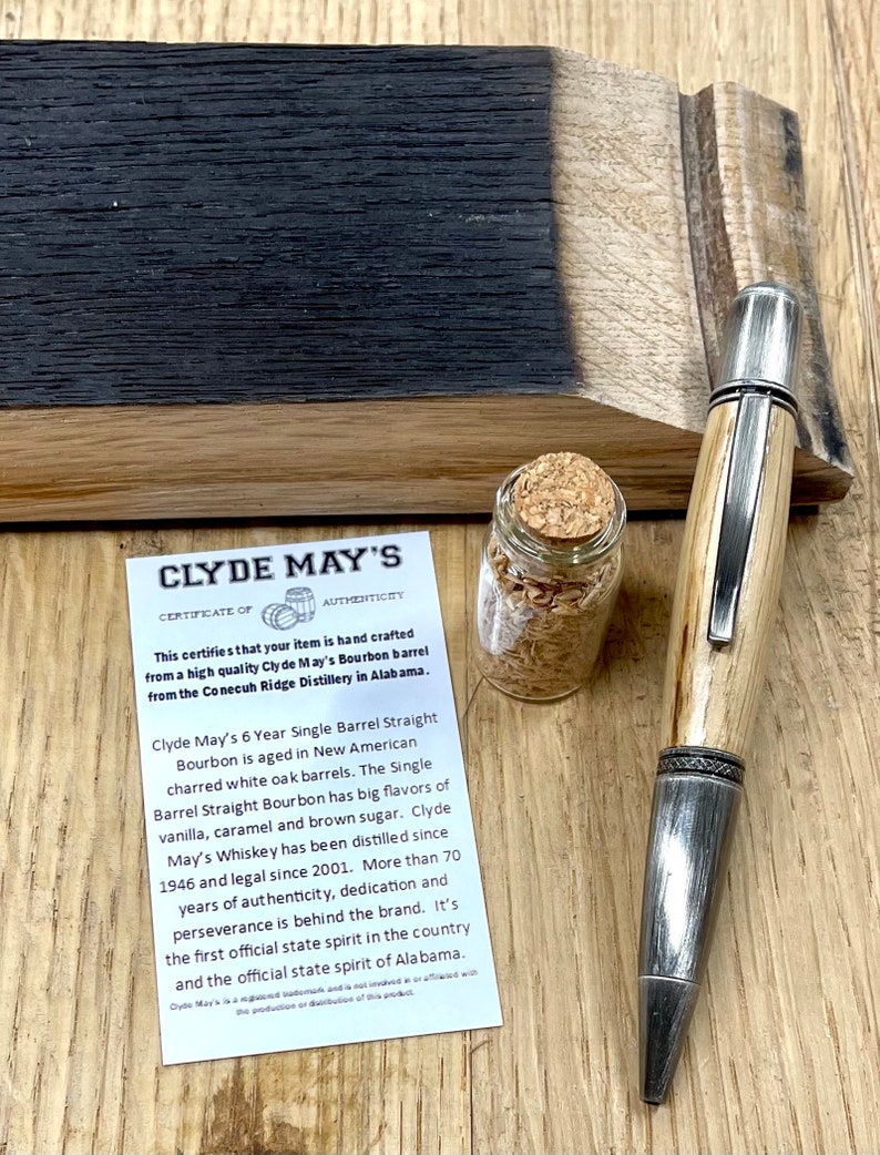 Clyde May’s Bourbon Whiskey Barrel Wood Pen - Etsy