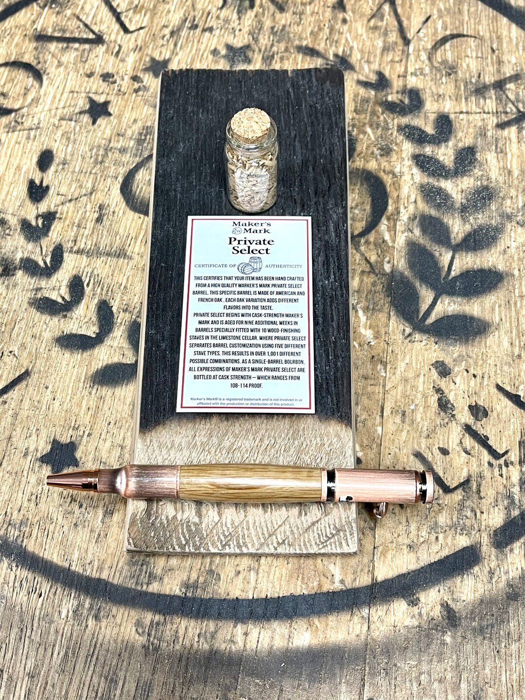 Makers Mark Bourbon Whiskey Barrel Wood Pen - Etsy