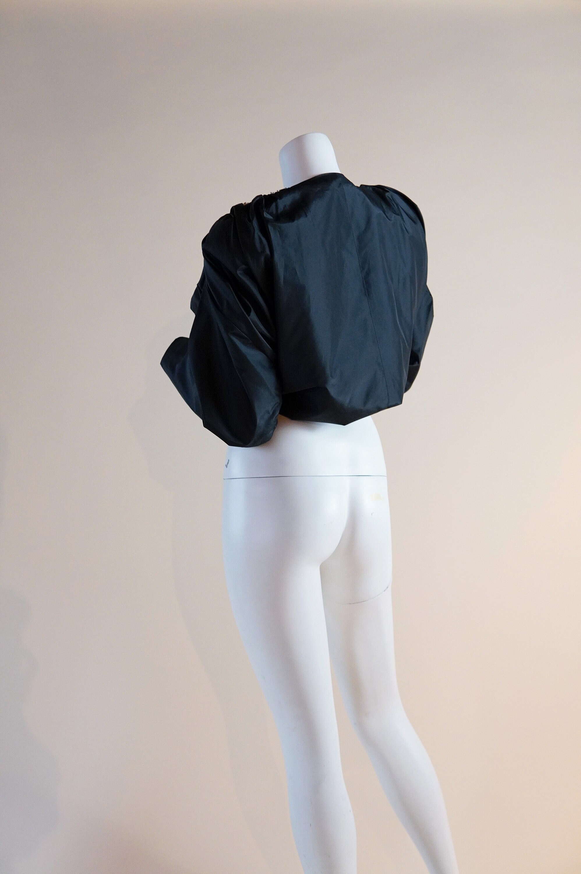 1980s Fabrice Simon Silk Shrug With Beaded Shoulder Vintage Designer ...
