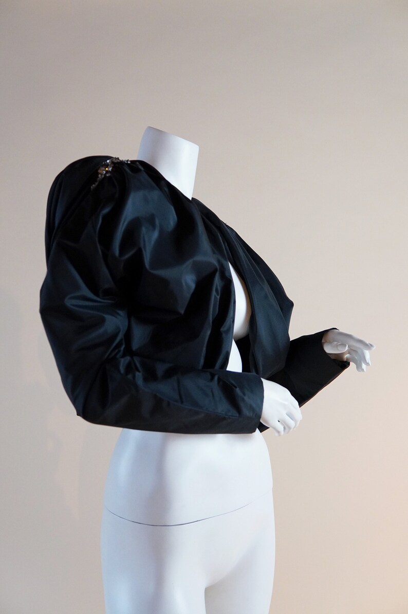 1980s Fabrice Simon Silk Shrug With Beaded Shoulder - Vintage Designer ...