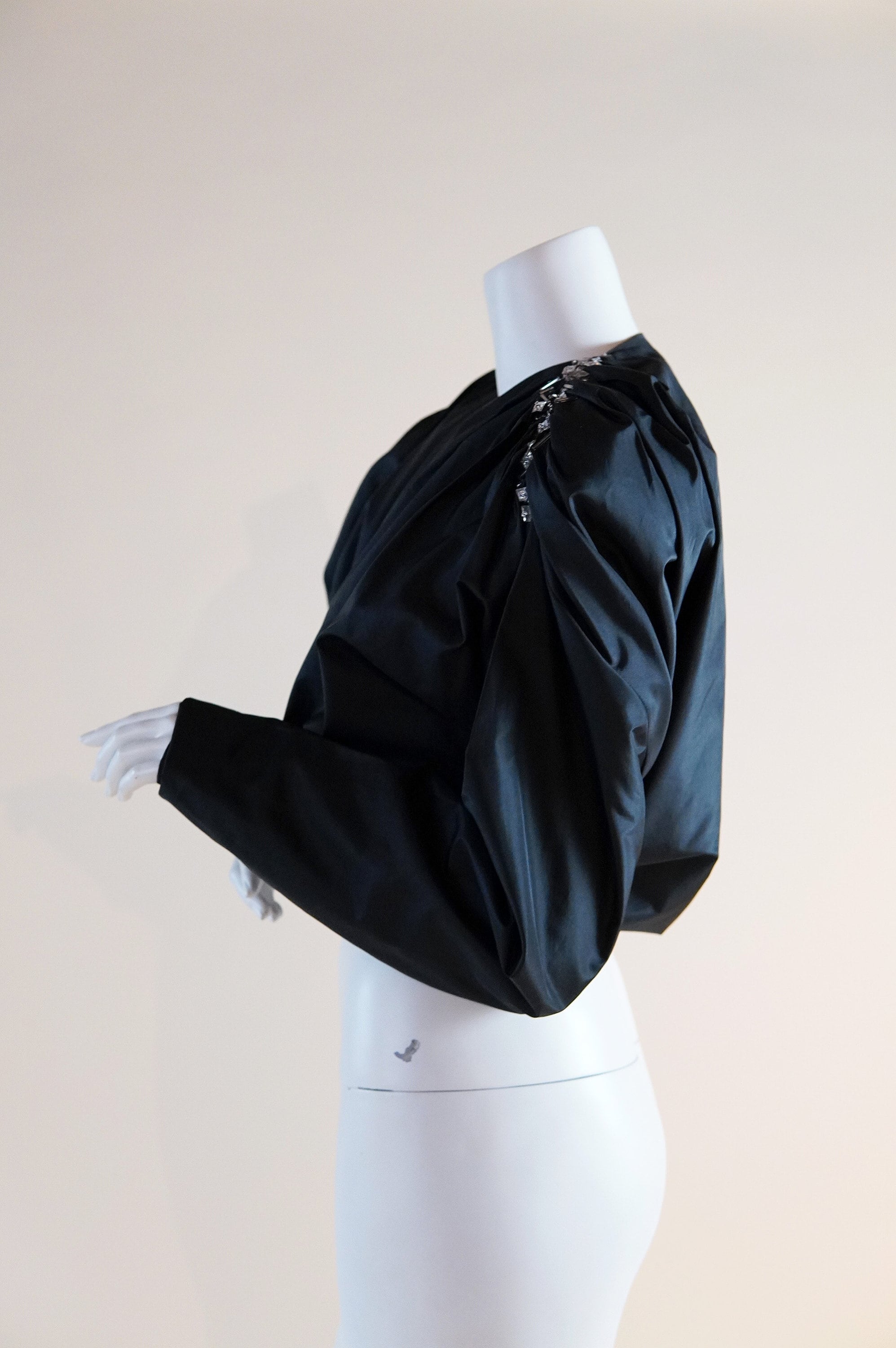 1980s Fabrice Simon Silk Shrug With Beaded Shoulder - Vintage Designer ...
