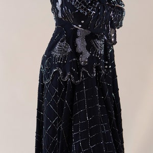 Fabrice Simon 1980s Silk Dress With Elaborate Beading - Fabrice New ...