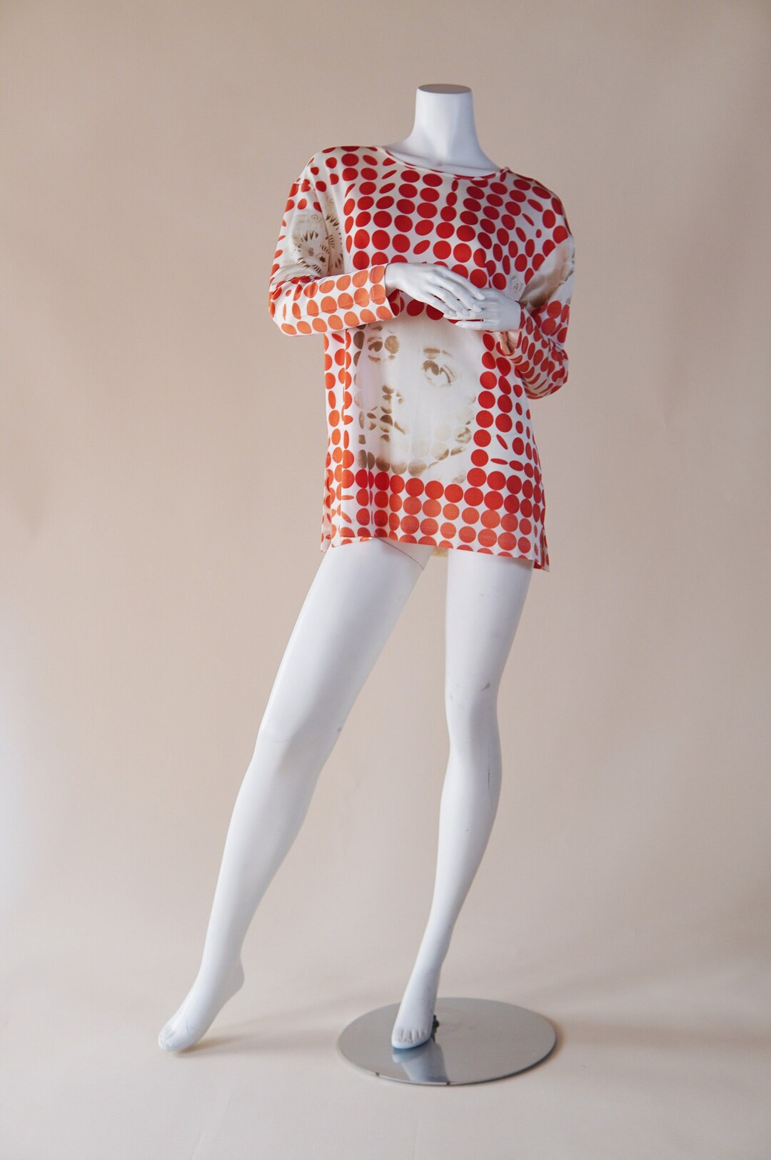 Christian Lacroix Jeans Pop Art Tunic With Abstract Faces - Etsy