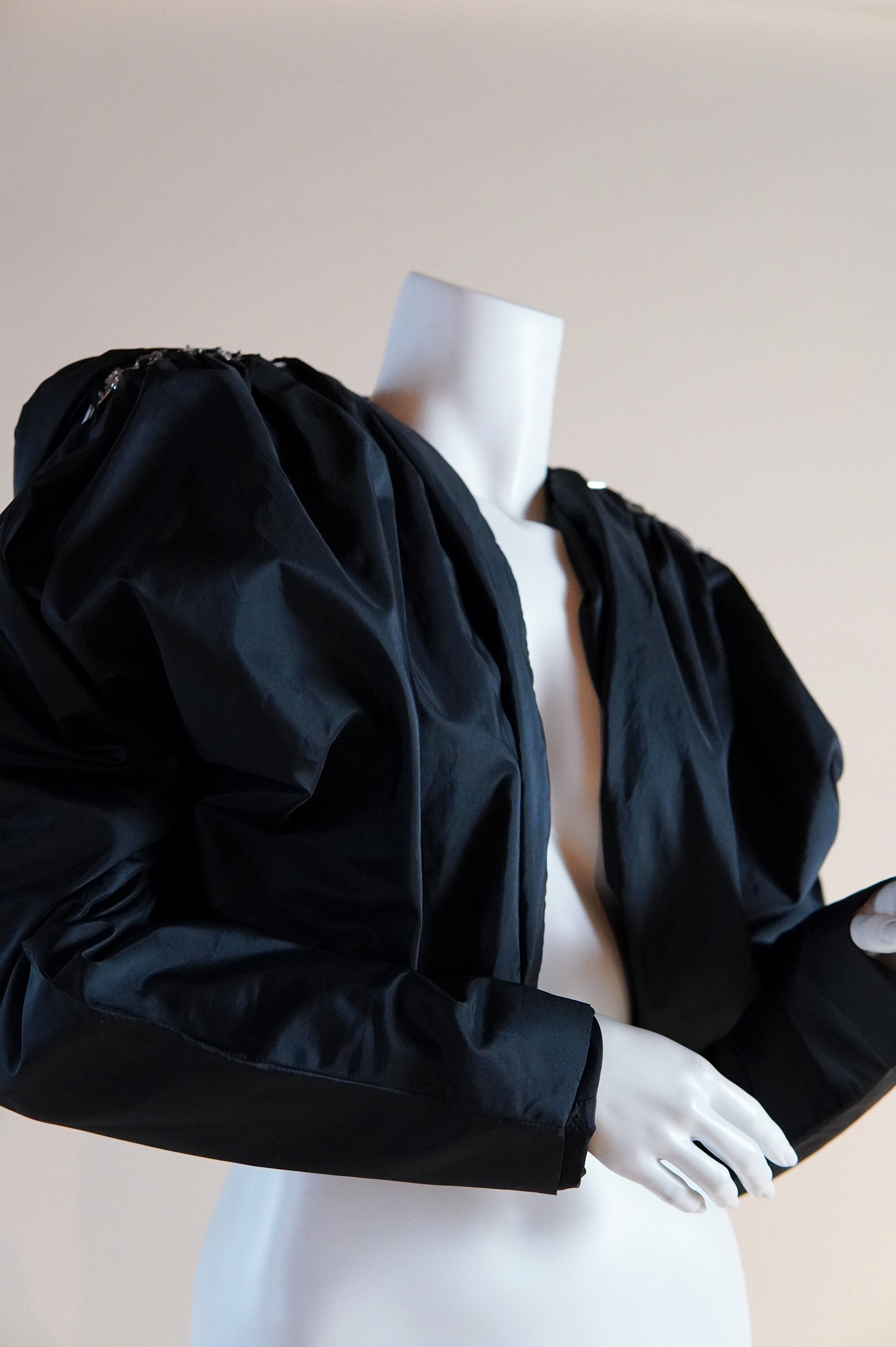1980s Fabrice Simon Silk Shrug With Beaded Shoulder - Vintage Designer ...