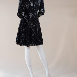 Fabrice Simon 1980s Silk Dress With Elaborate Beading - Fabrice New ...