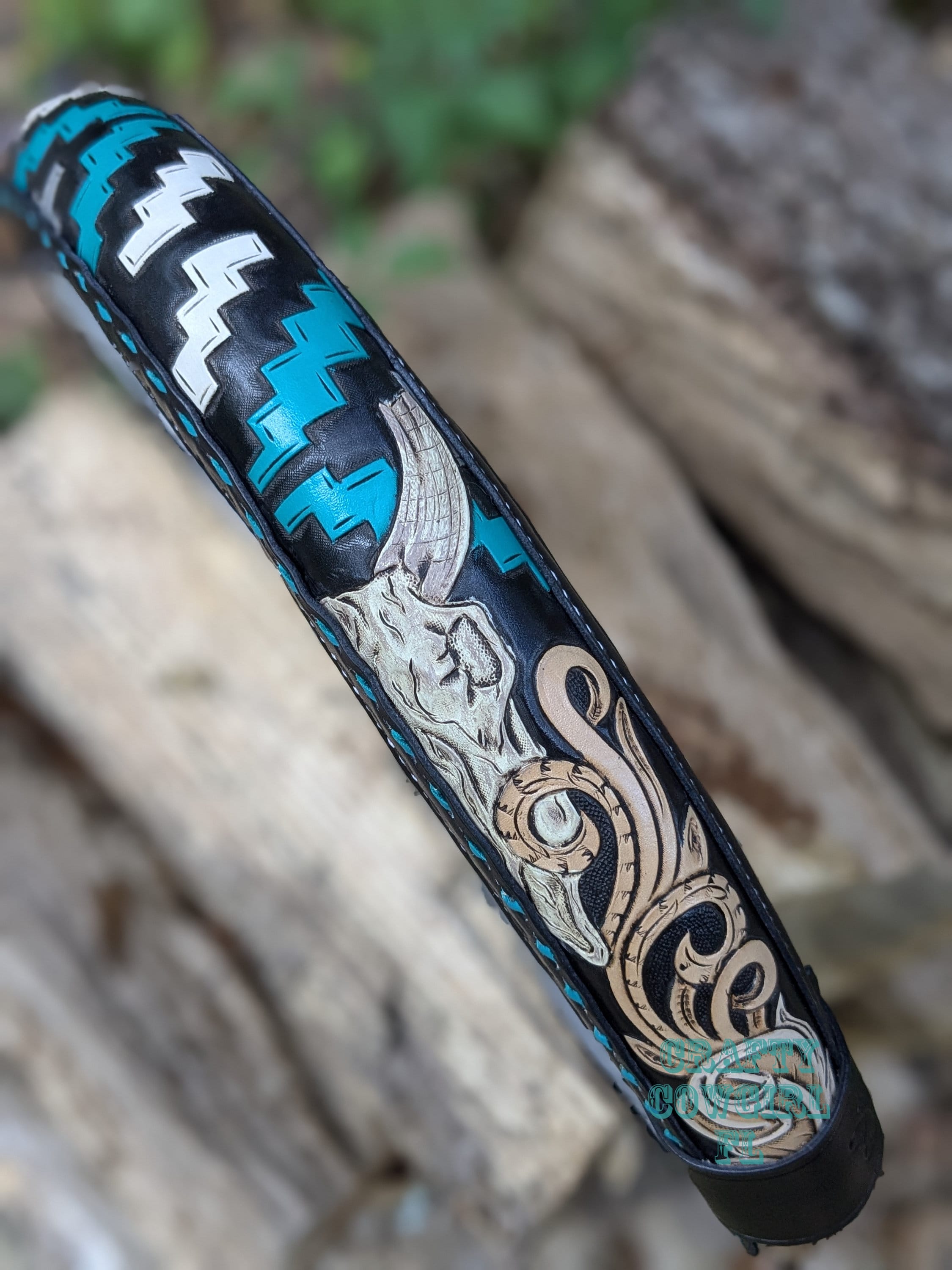 Steering Wheel Cover Tooled Leather Custom Made - Etsy