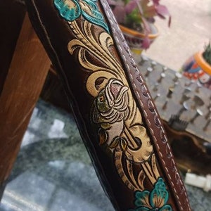 Steering Wheel Cover Tooled Leather Custom Made - Etsy