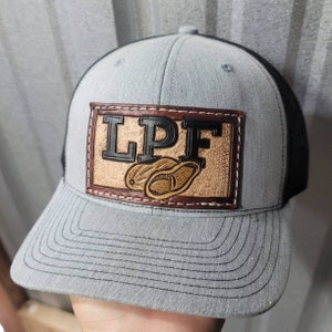 Custom Leather Patch Snap Back Ball Caps With Logo or Brand Tooling - Etsy