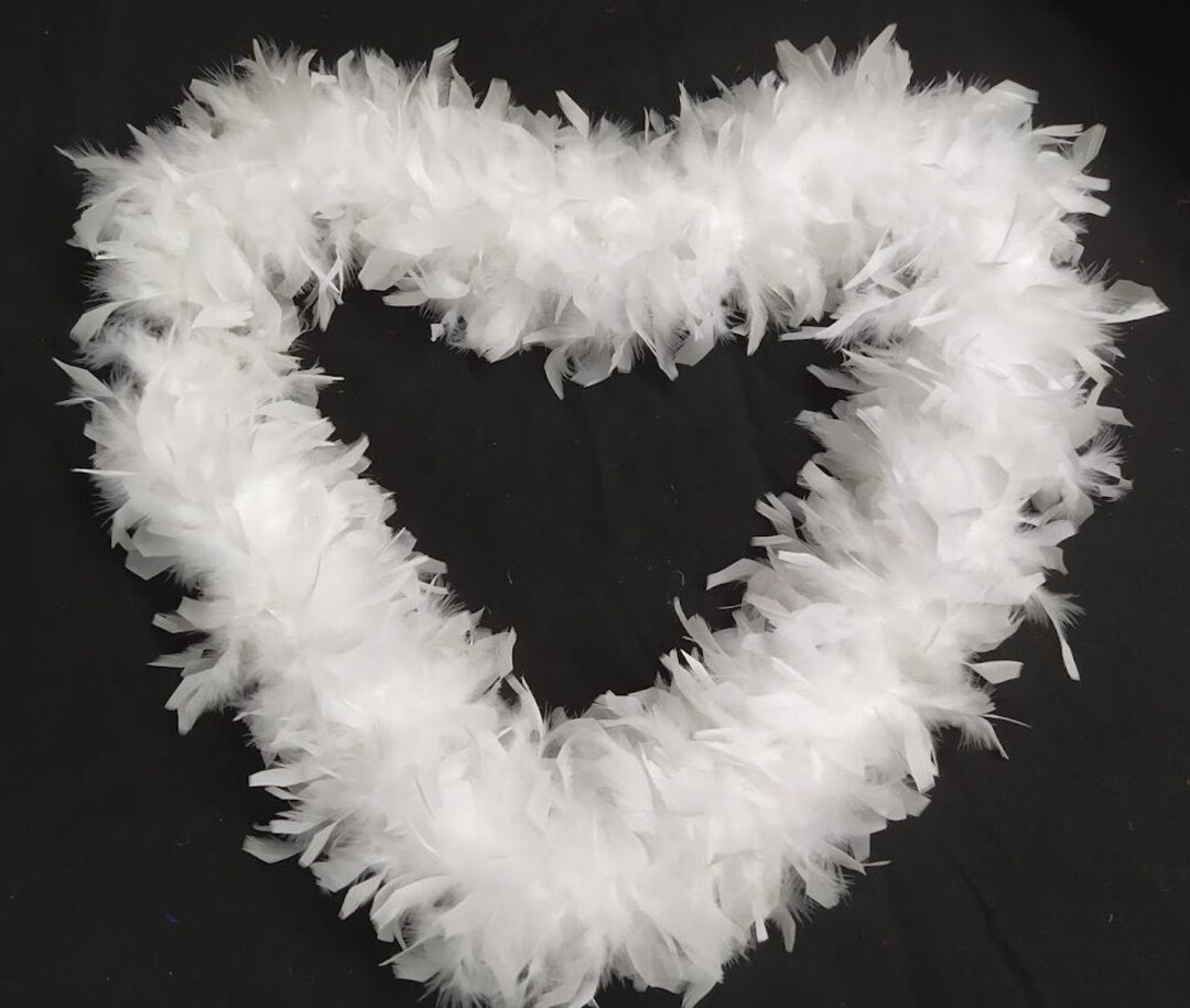White Feather Boa 2 Yard 115 Gram Professional Quality Fashion Feather ...