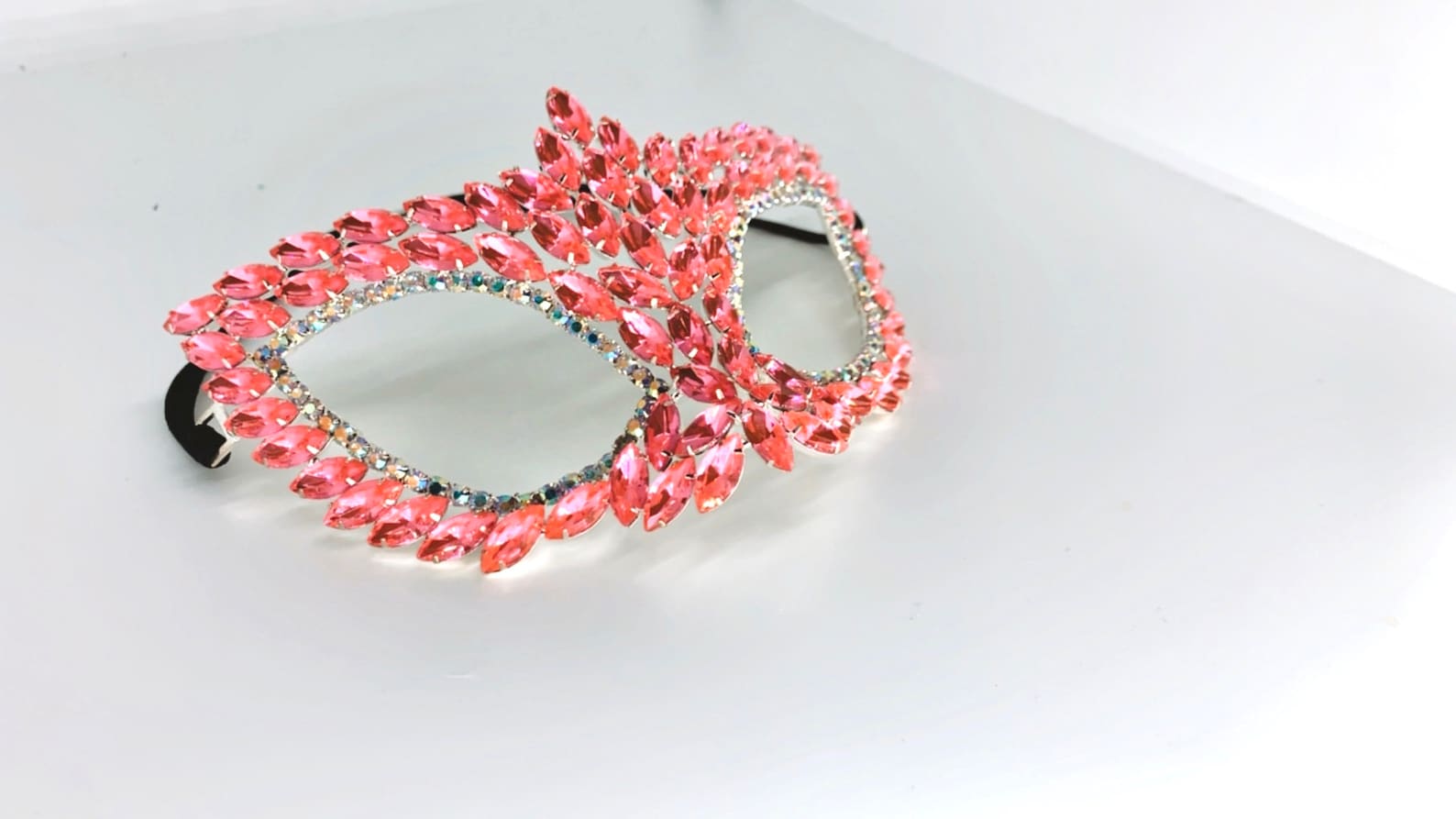 Rhinestone Masquerade Mask - Crystal Gem Party - Mardi Gras - Etsy