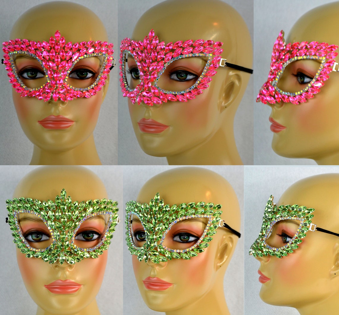 Rhinestone Mask Ships From USA - Etsy