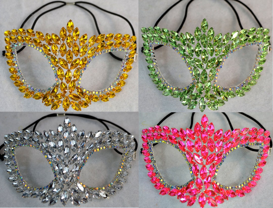 Rhinestone Mask - Etsy