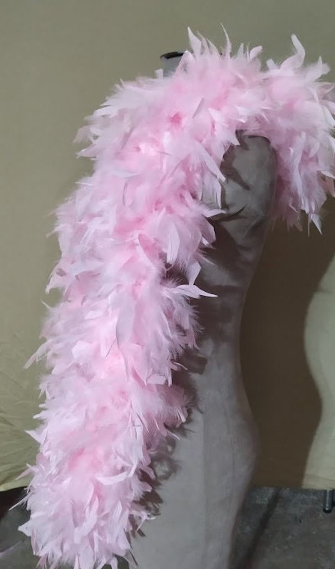 Light PINK Feather Boa 2 Yard 115 Gram No Shedding Professional Quality ...