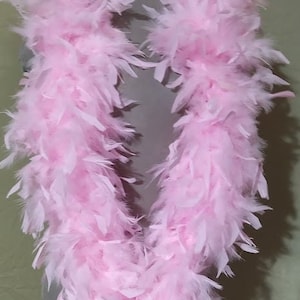 Light PINK Feather Boa 2 Yard 115 Gram No Shedding Professional Quality ...