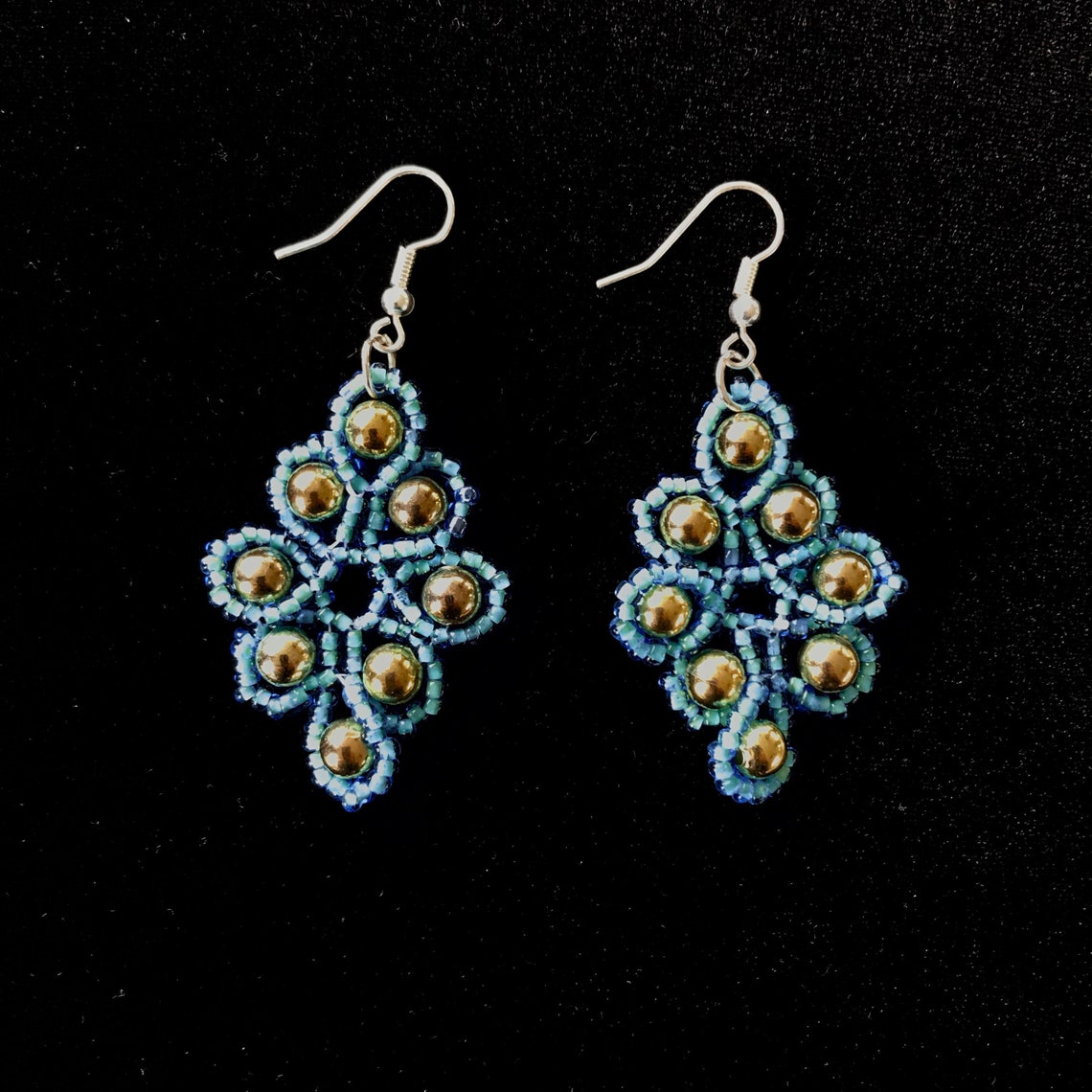 Peacock Handmade Beaded Earrings Etsy