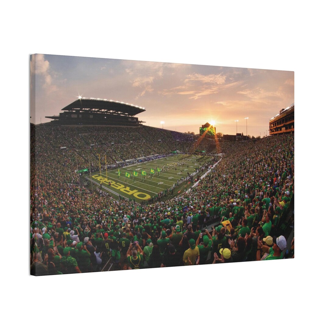 Oregon Ducks | Autzen Stadium | Canvas Wall Art Design for Home ...