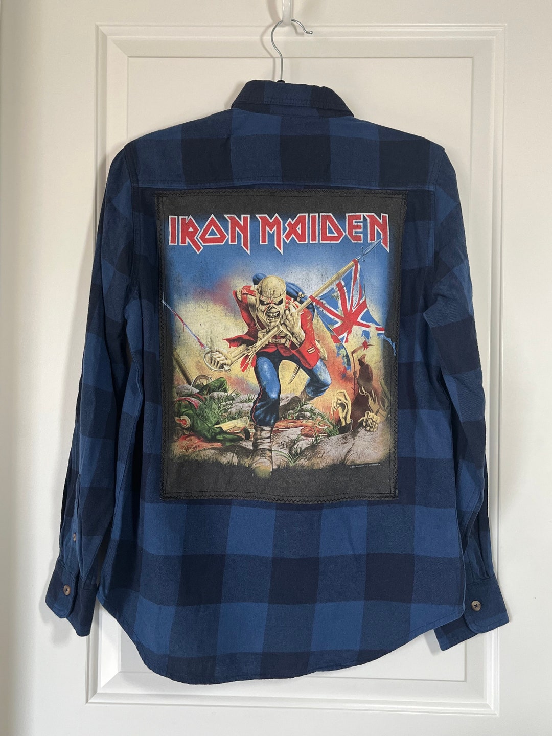 Iron Maiden METAL BAND Flannel Mens Size Small - Etsy
