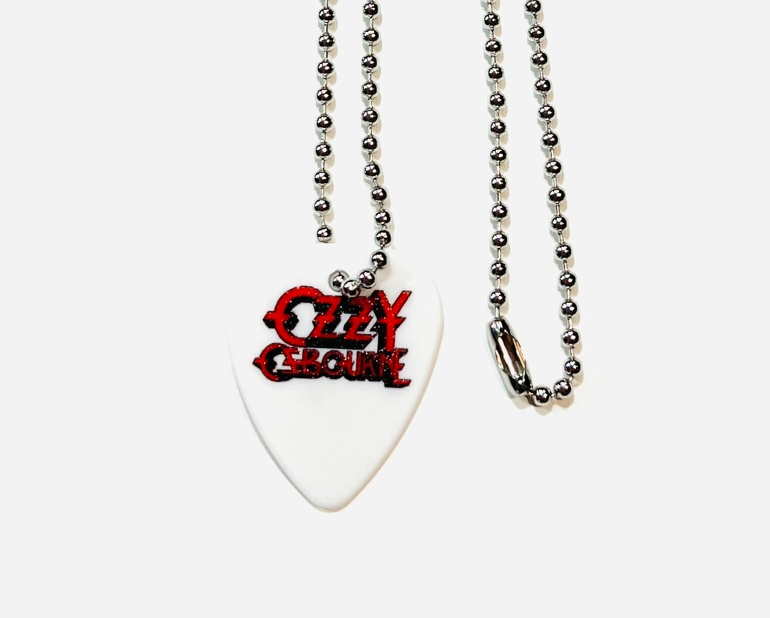 Ozzy Osbourne METAL BAND NECKLACE 20 Inches Stainless Steel Guitar Pick ...