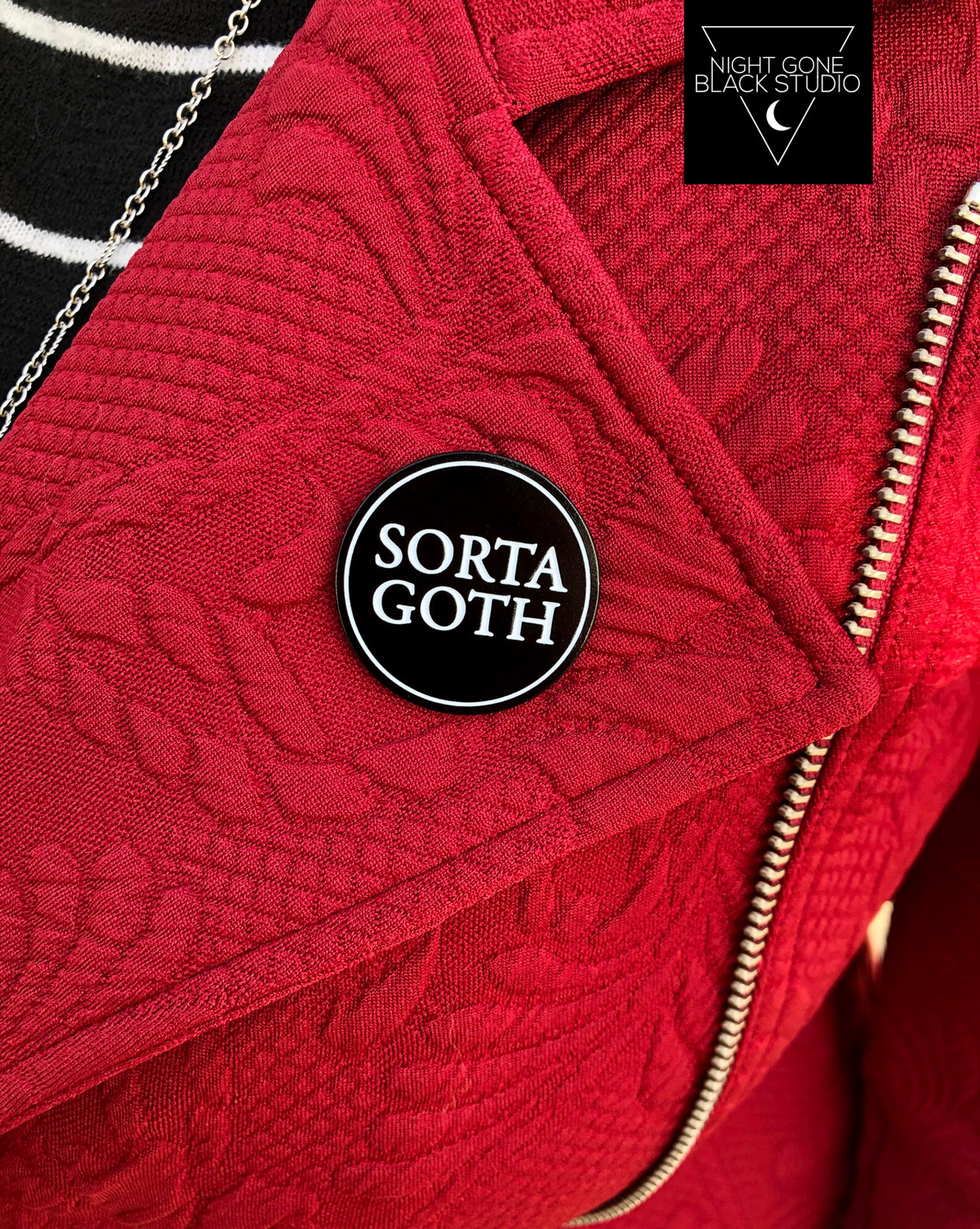 Sorta Goth Enamel Pin Goth Enamel Pin Goth Pin - Etsy