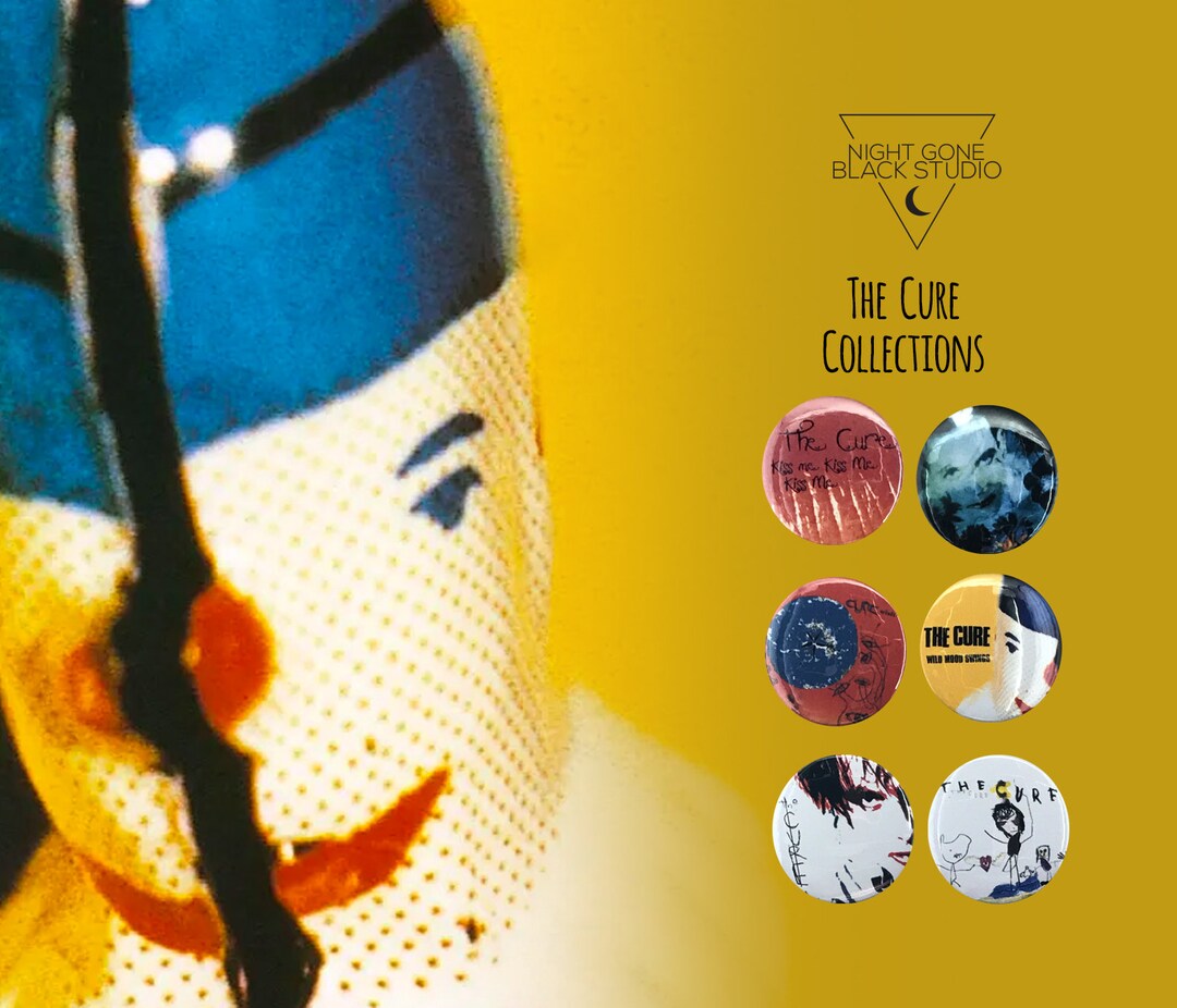 The Cure Discography 1.5 Button Collection Kiss Me, Kiss Me, Kiss Me ...