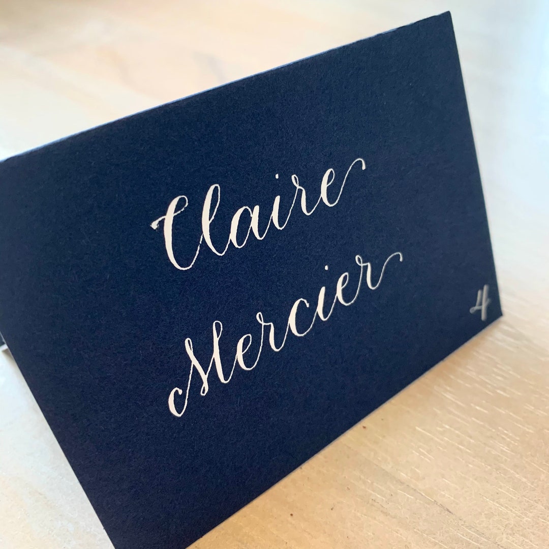 Navy Place Card Meal Choice - Etsy