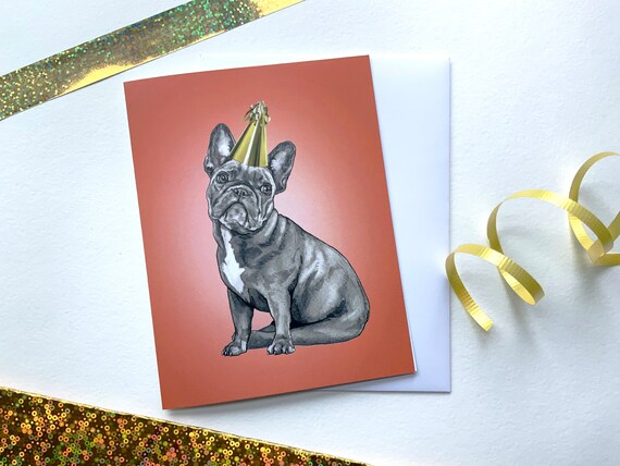 Frenchie Birthday Birthday Card Dog Card Frenchie Card - Etsy