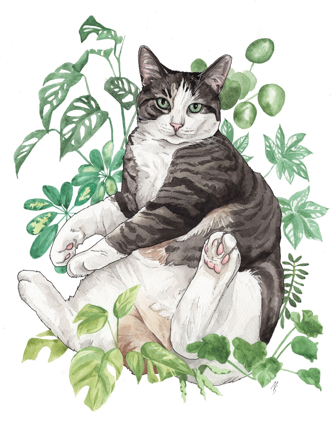 Custom Pet Portrait, Draw My Cat, Pet Illustration, Custom Cat Portrait ...