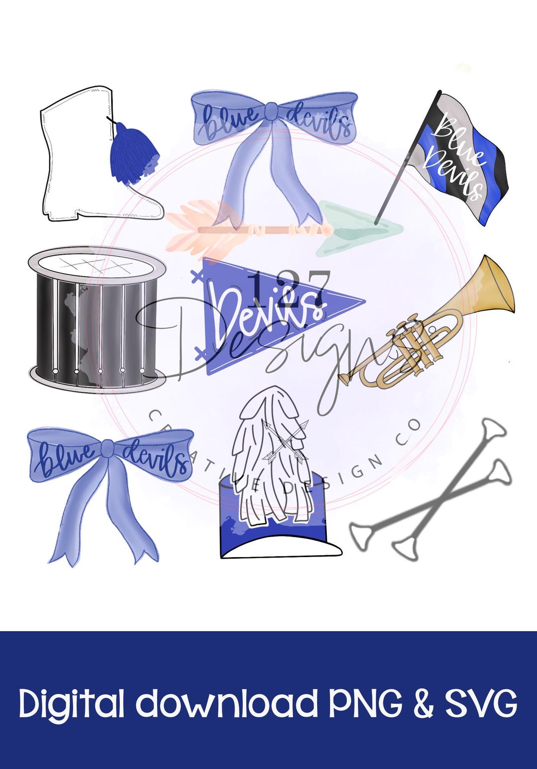 Blue Devil Band Png, Blue Devil Band, Color Guard Png, Blue Devils Png ...