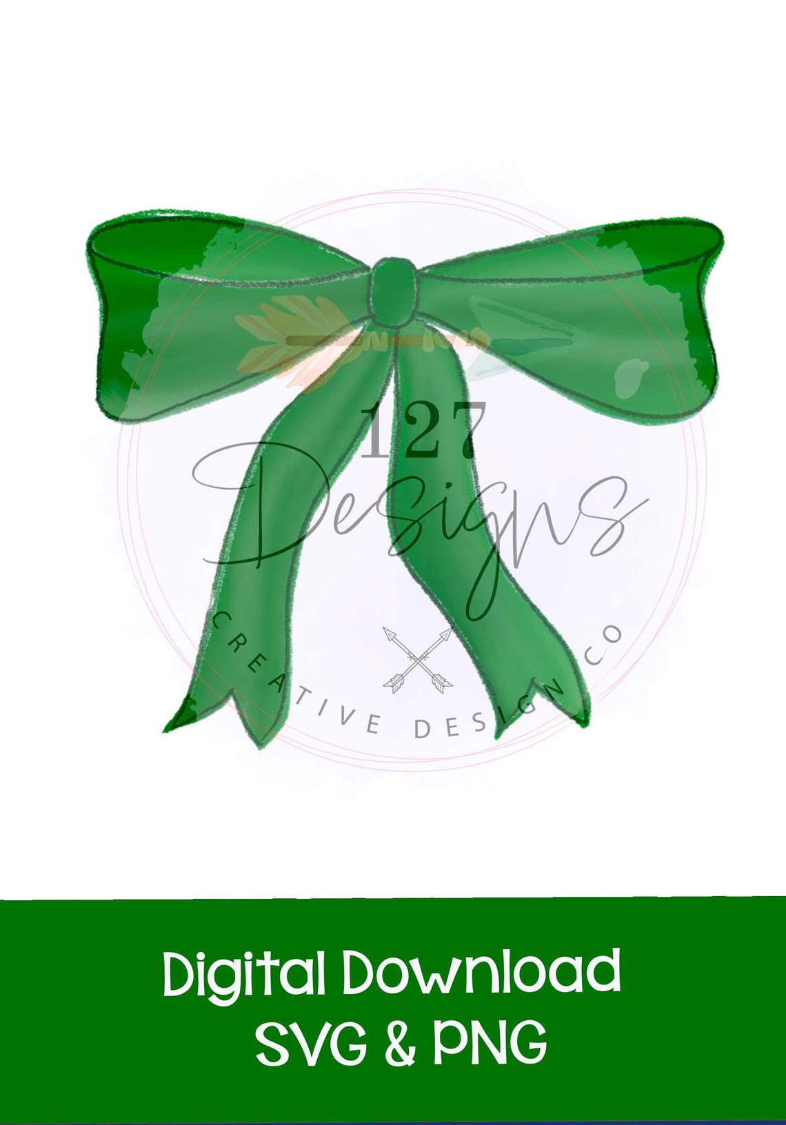 Green Now Png, Green Bow Svg, Watercolor Bow, Bow Download, Bow Shirt ...