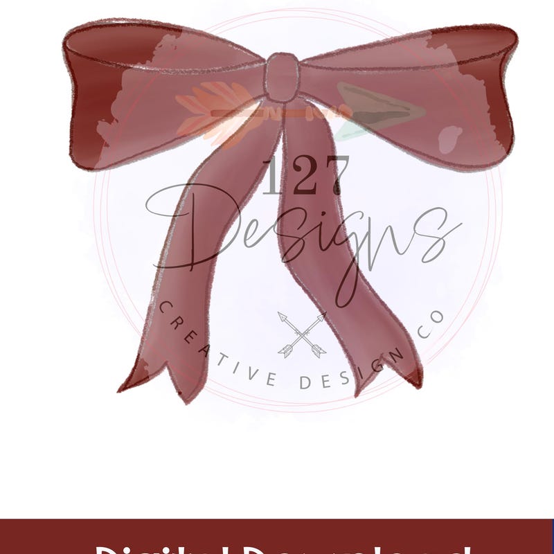 Maroon Bow - Etsy