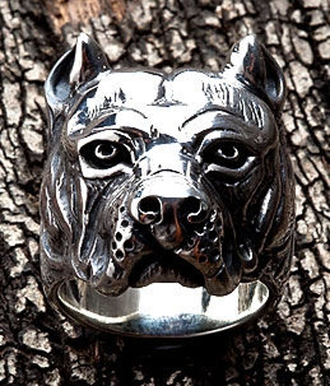 Fatboy Silver 925 Sterling Silver PITBULL RING Dog Pug Bulldog - Etsy