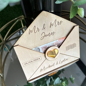Personalised Wedding Money Envelope | Wedding Money Wallet | Wooden ...