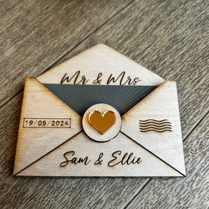 Personalised Wedding Money Envelope | Wedding Money Wallet | Wooden ...