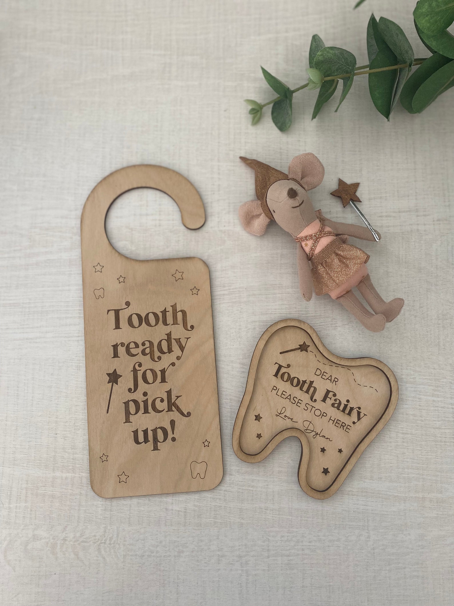 Tooth Fairy Stop Here Door Hanger Sign and Coin Tray - Etsy