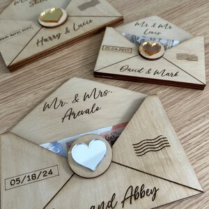 Personalised Wedding Money Envelope | Wedding Money Wallet | Wooden ...