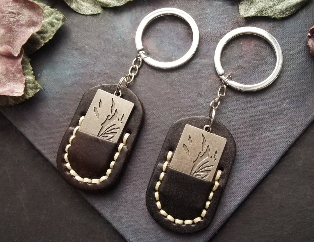 Rune Pendant Viking Leather Keyring Gift for Him Celtic Rune - Etsy