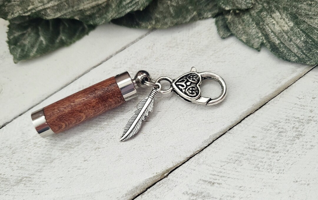 Wood Urn Jewelry Cremation Keychain Urn for Human Ashes Locket - Etsy