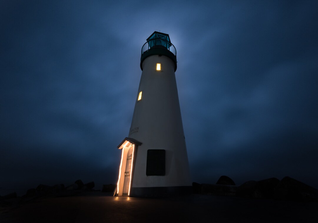 Lighthouse, Nautical Decor, Minimalist, Fine Art Photography, Santa ...