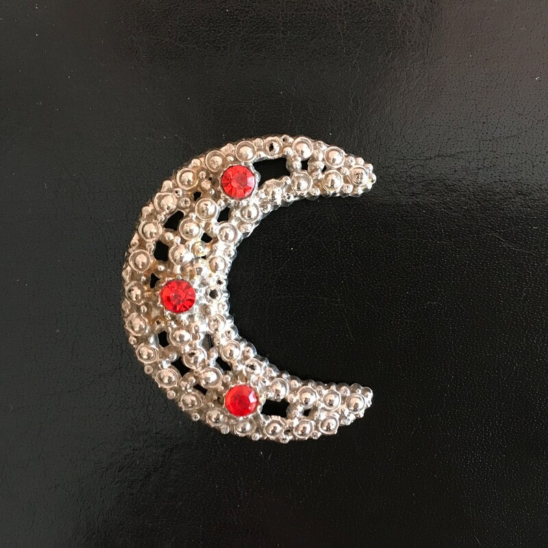Crescent Moon Brooch - Etsy