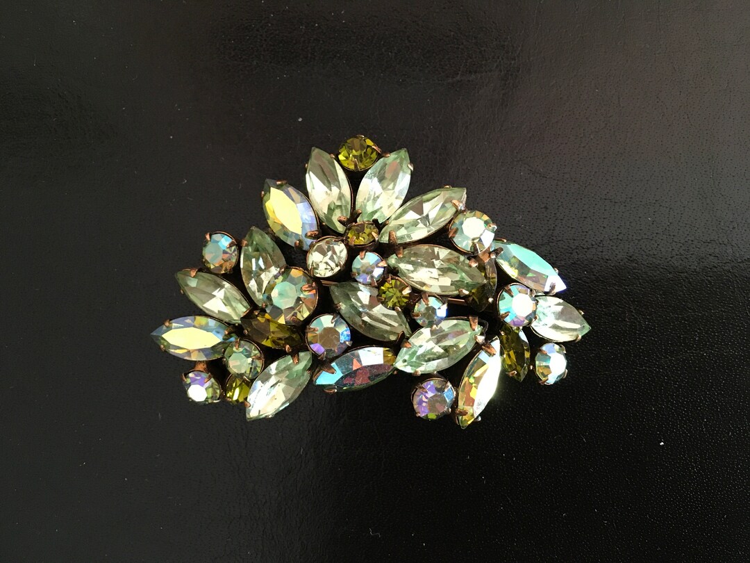 Vintage Regency Rhinestone Brooch - Etsy