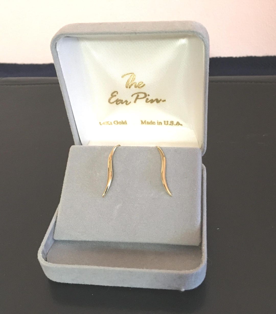 14K Gold Ear Pins - Etsy