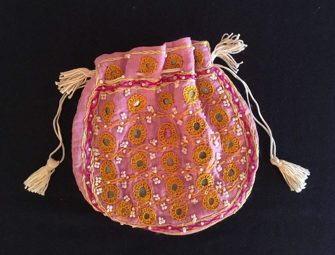 Vintage Indian Beadwork and Mirror Bag - Etsy