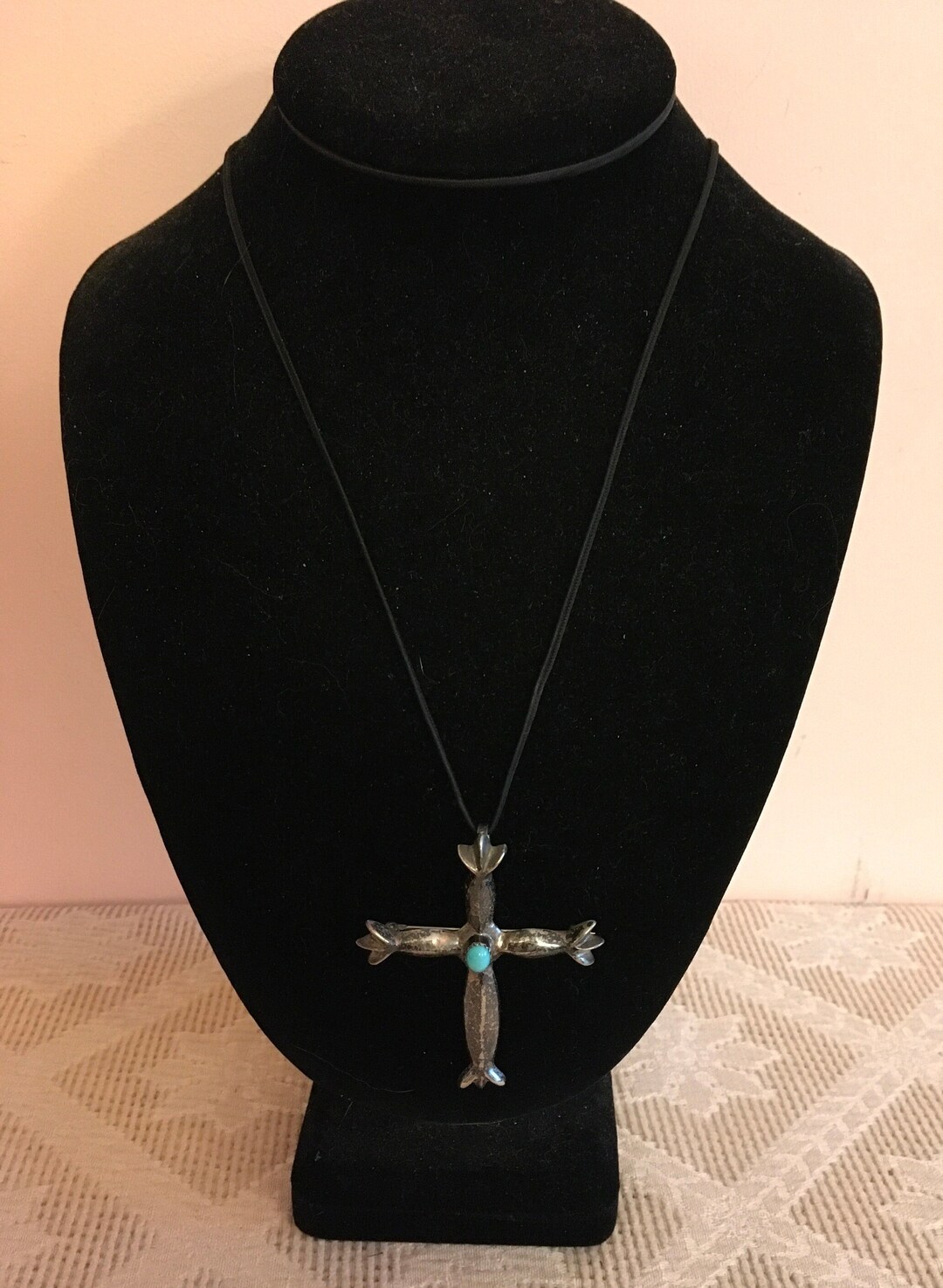 F.L. Begay Silver Cross Pendant - Etsy