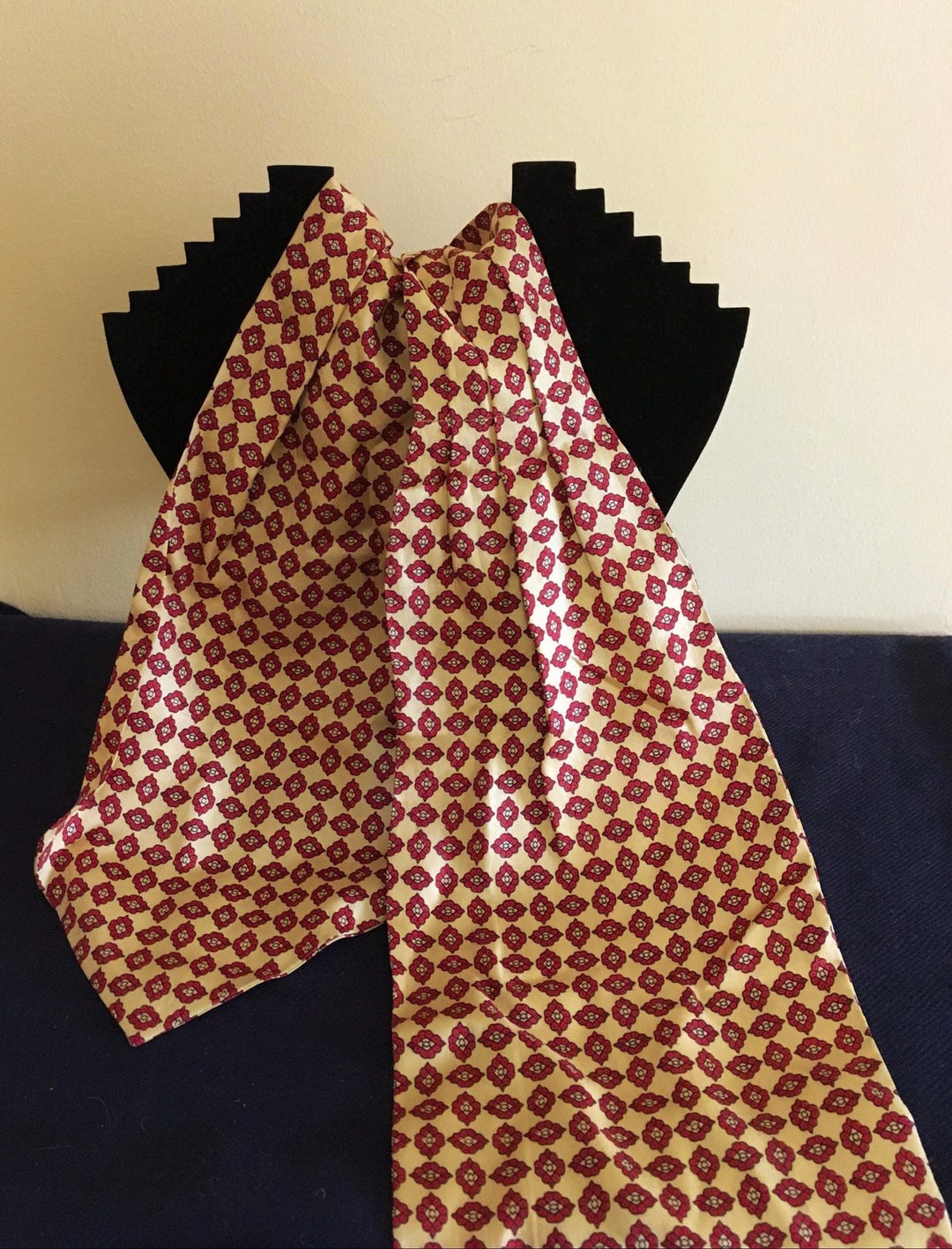 Yellow Ascot With Red Figures - Etsy