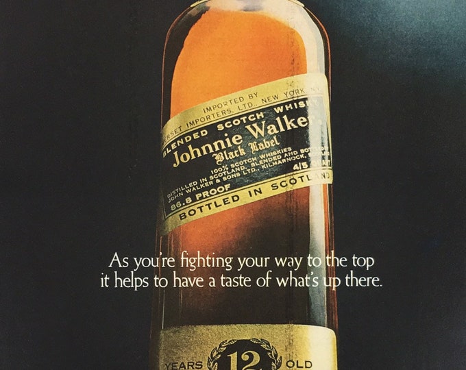 1973 Johnnie Walker Black Label Scotch Whisky Large Bottle Close-up ...