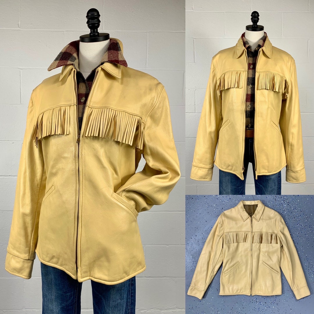 Vintage 1950's Buckskin Deerskin Leather Fringe Jacket - Etsy