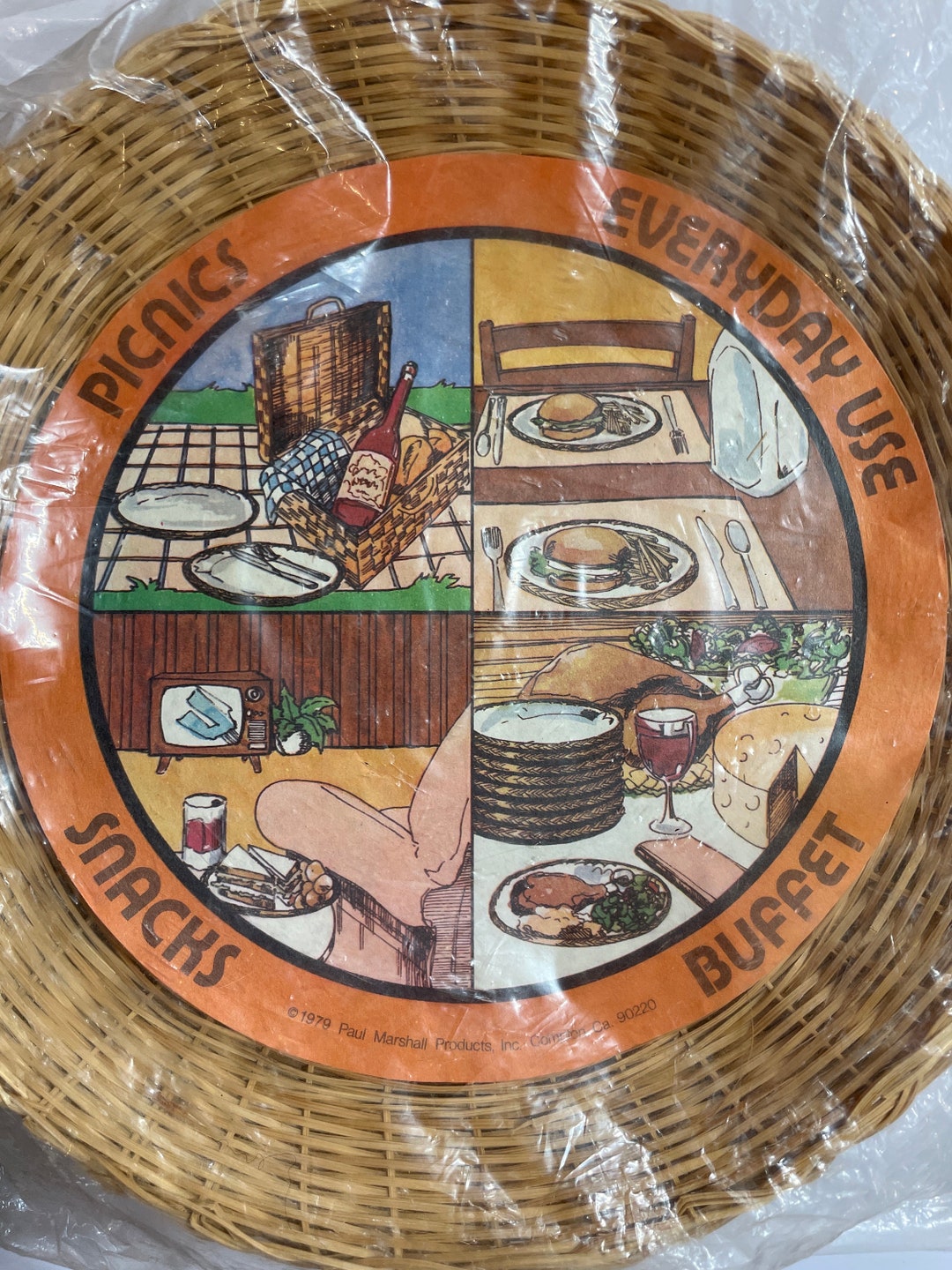 1979 Pack If 6 Deluxe Bamboo Plate Holders - Paul Marshall Products ...