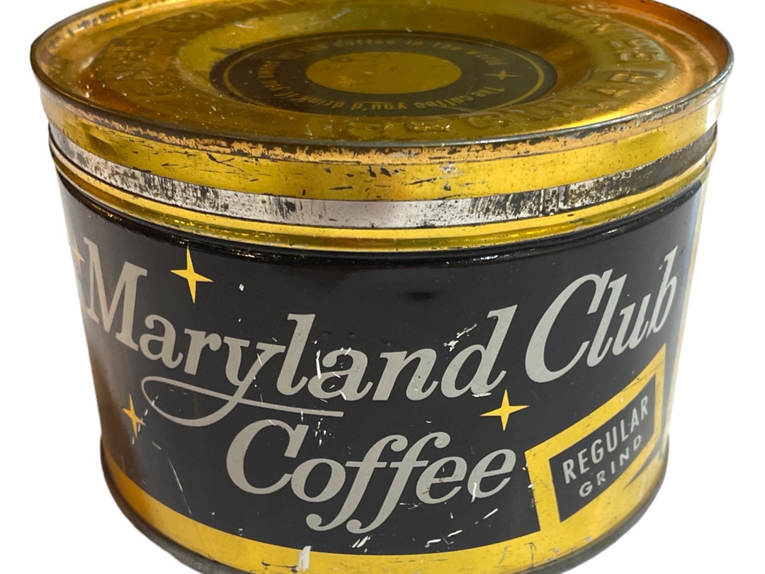 Maryland Club Coffee Tin Can - One Pound, Duncan Coffee Co, Houston ...